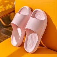 China 2021 New solid color sandals wholesale summer couples home bathing non-slip soft bottom simple slippers for sale