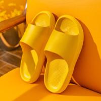 China 2021 New solid color sandals wholesale summer couples home bathing non-slip soft bottom simple slippers for sale