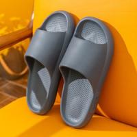 China 2021 New solid color sandals wholesale summer couples home bathing non-slip soft bottom simple slippers for sale