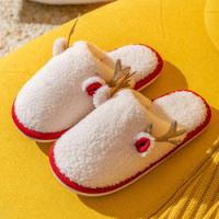 China couple Christmas deer cute Home Slippers Warm house Shoes Women Indoor Slippers Slip-On Bedroom House ladies shoes for sale