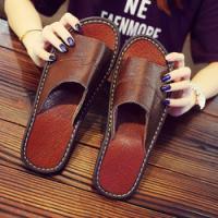 China Breathable Waterproof  Men Cozy Slippers Indoor Linen Summer Non Slip for sale