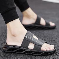 China Soft Men Slippers Printing Slide Flat Non Slip  Lightweight Men Slippers for sale