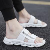 China Soft Men Slippers Printing Slide Flat Non Slip  Lightweight Men Slippers for sale