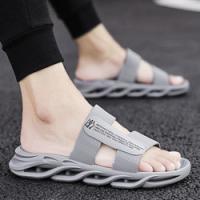 China Soft Men Slippers Printing Slide Flat Non Slip  Lightweight Men Slippers for sale
