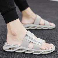 China Soft Men Slippers Printing Slide Flat Non Slip  Lightweight Men Slippers for sale