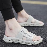 China Soft Men Slippers Printing Slide Flat Non Slip  Lightweight Men Slippers for sale