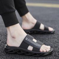 China Soft Men Slippers Printing Slide Flat Non Slip  Lightweight Men Slippers for sale