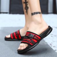 China Latest Hot Sale Printing home indoor Shoes fashion new man sandal beach slide soft non-slip Slippers eva rubber sole for sale