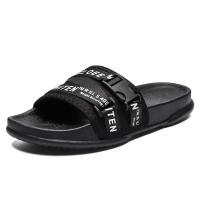 China Latest Hot Sale Printing home indoor Shoes fashion new man sandal beach slide soft non-slip Slippers eva rubber sole for sale