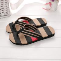 China Summer Men Cozy Slippers Indoor And Outdoor Non Slip Striped Color for sale