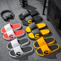 China Outdoor Thick Sole Men Slippers Non Slip Summer Breathable Slippers for sale
