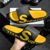 China Outdoor Thick Sole Men Slippers Non Slip Summer Breathable Slippers for sale