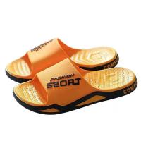 China Indoor Soft Sole Men Flat Slide Non Slip Home Summer Sandals for sale