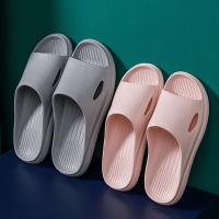 China Best price wholesale fashion home slippers Men solid color indoor thick bottom non-slip couple summer sandals women for sale