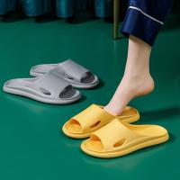 China Best price wholesale fashion home slippers Men solid color indoor thick bottom non-slip couple summer sandals women for sale