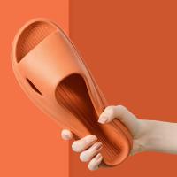 China Best price wholesale fashion home slippers Men solid color indoor thick bottom non-slip couple summer sandals women for sale