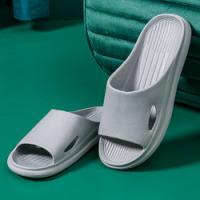 China Best price wholesale fashion home slippers Men solid color indoor thick bottom non-slip couple summer sandals women for sale