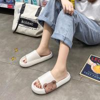 China New style fashion trend cute bear cartoon summer sandals women soft sole non-slip slippers home indoor shoes wholesale for sale