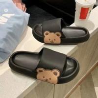 China New style fashion trend cute bear cartoon summer sandals women soft sole non-slip slippers home indoor shoes wholesale for sale
