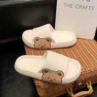 China New style fashion trend cute bear cartoon summer sandals women soft sole non-slip slippers home indoor shoes wholesale for sale