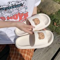 China New style fashion trend cute bear cartoon summer sandals women soft sole non-slip slippers home indoor shoes wholesale for sale