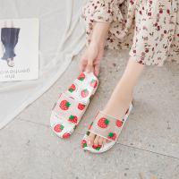 China 2022 New summer fashion PVC Material non-slip home sandals women cute Fruit Bathroom slide Slippers wholesale for sale