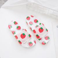 China 2022 New summer fashion PVC Material non-slip home sandals women cute Fruit Bathroom slide Slippers wholesale for sale