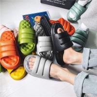 China Wholesale fashion Slides Men Thick Sole non-slip Soft Indoor home Slippers in stock Sofa eva sandals women for sale