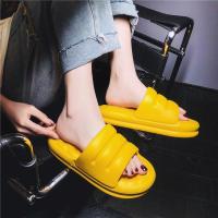 China Wholesale fashion Slides Men Thick Sole non-slip Soft Indoor home Slippers in stock Sofa eva sandals women for sale