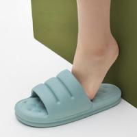 China Wholesale fashion Slides Men Thick Sole non-slip Soft Indoor home Slippers in stock Sofa eva sandals women for sale