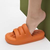 China Wholesale fashion Slides Men Thick Sole non-slip Soft Indoor home Slippers in stock Sofa eva sandals women for sale