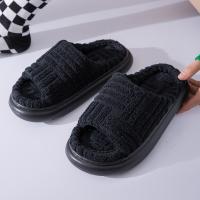 China New design Soft and Comfortable plush Open Toe Home indoor Shoes For Ladies Winter Slides Slippers Women wholesale for sale