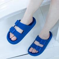 China Solid Color Men Slippers Comfortable Thick Sole Men Slippers Non Slip for sale