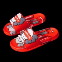 China New Thick sole non-slip Couple Wholesale Custom Indoor Home sandals Lady Men Sesame street cartoon Slides Slippers for sale
