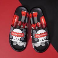 China New Thick sole non-slip Couple Wholesale Custom Indoor Home sandals Lady Men Sesame street cartoon Slides Slippers for sale