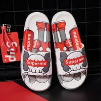 China New Thick sole non-slip Couple Wholesale Custom Indoor Home sandals Lady Men Sesame street cartoon Slides Slippers for sale