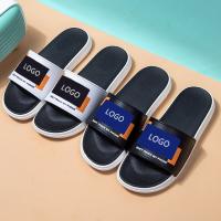 China Breathable Men Slippers Pattern Solid Color PVC Material Non Slip Men Slippers for sale