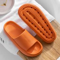 China Women slide slippers anti-slip quick drying super soft thick sole Men sandals couple home indoor shoes in stock for sale