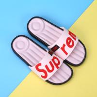 China Summer Custom Fashion Letter Non Slip Slide Sandal Soft Sole for sale