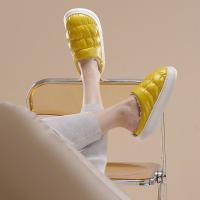 China Wholesale Custom Light Weight Down Waterproof Home Indoor Shoes Simplicity Thermal Non-slip Outdoor Snow Slippers for sale