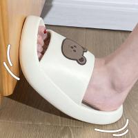 China New design slippers ladies summer home indoor soft bottom non-slip bathroom couple cute Little bear sandals for sale