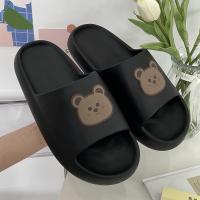 China New design slippers ladies summer home indoor soft bottom non-slip bathroom couple cute Little bear sandals for sale