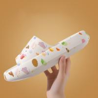 China Factory supply Women summer new fashion beach sandals and slippers indoor cute Printed bear non-slip home shoes for sale