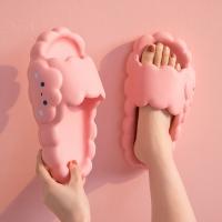 China Hot selling Cute Clouds Light Weight Soft Sole Anti-slip summer Indoor slippers in stock eva sandals women for sale
