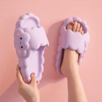 China Hot selling Cute Clouds Light Weight Soft Sole Anti-slip summer Indoor slippers in stock eva sandals women for sale