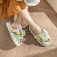 China Spring linen slippers women non-slip indoor home sweat-absorbing thick bottom cheap bedroom shoes custom slippers with logo for sale