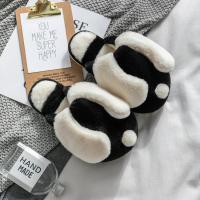 China Women's Fluffy Slippers Ladies Home Shoes Cute Plush Dog Animal Fur Slippers ladies Casual Flat house Indoor Slippers for sale