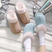China Home indoor shoes wholesale autumn and winter adult plush lining warm soft bottom women slippers in stock for sale