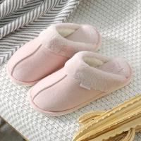 China Home indoor shoes wholesale autumn and winter adult plush lining warm soft bottom women slippers in stock for sale