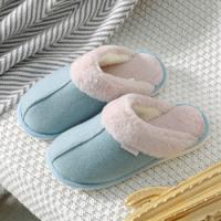China Home indoor shoes wholesale autumn and winter adult plush lining warm soft bottom women slippers in stock for sale
